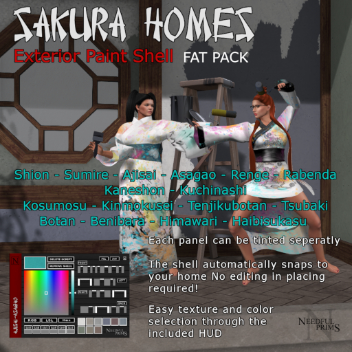 Second Life Marketplace - Sakura Exterior Paint Shell Fat Pack